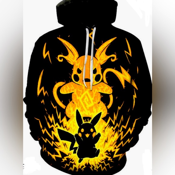 Shirts & Tops | Kids Youth The Thunder Evolves Raichu Hoodie Nwot ...